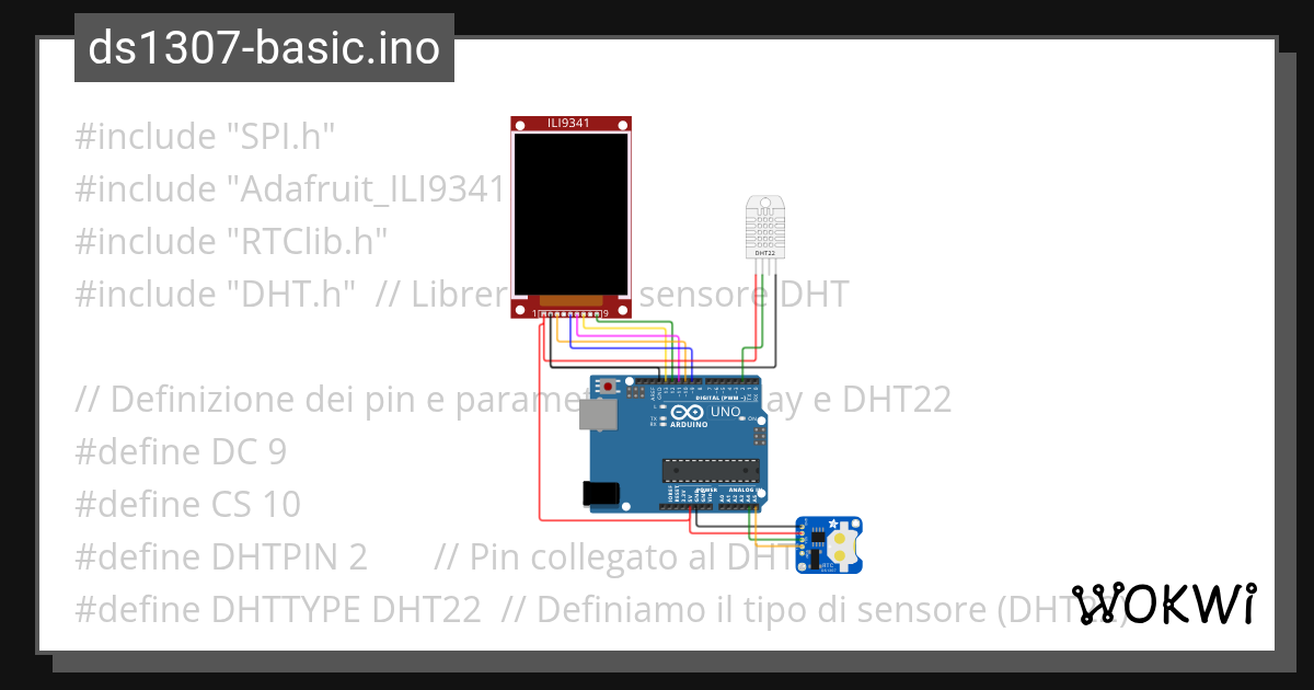 Comunicazione I2C and SPI - Wokwi ESP32, STM32, Arduino Simulator