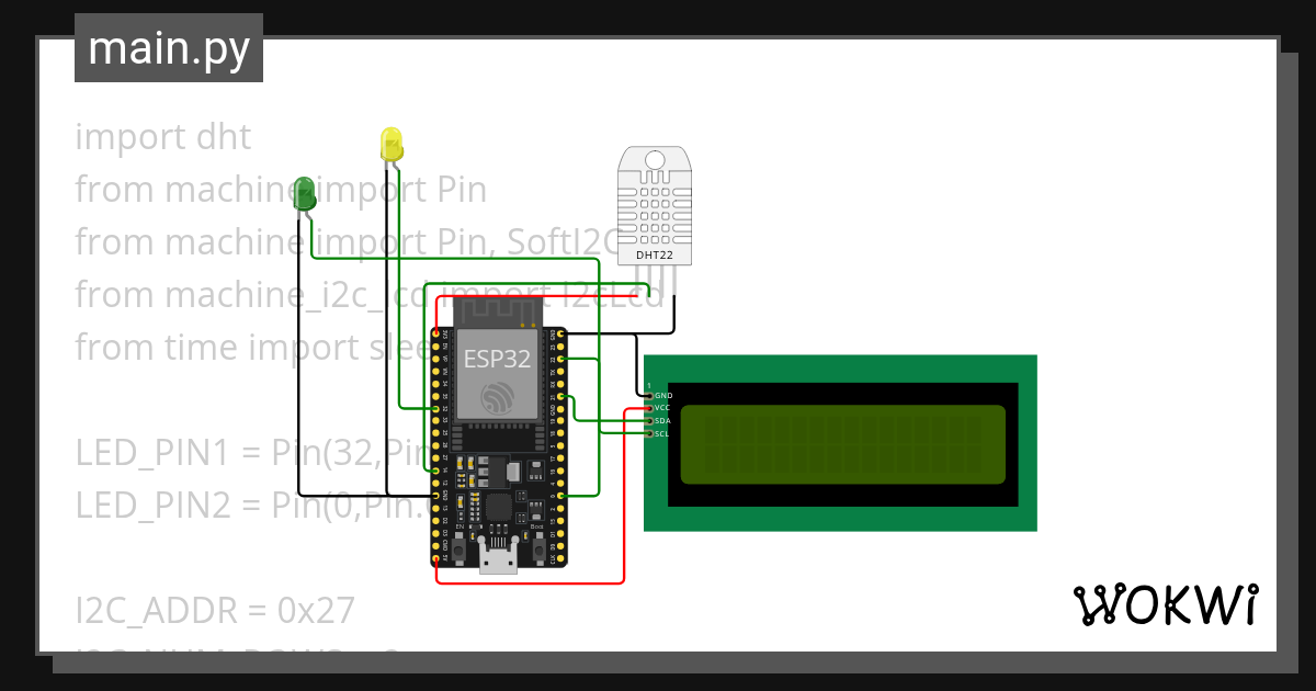 пз3 esp32 dht micropython Полянский - Wokwi ESP32, STM32, Arduino Simulator