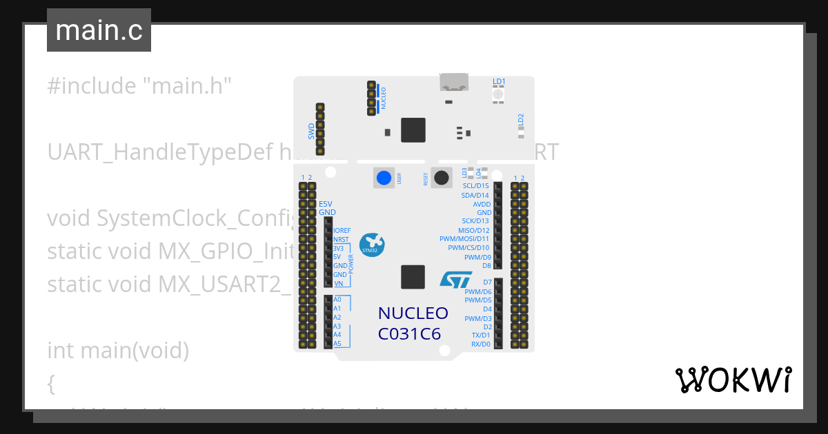 Código base - recebendo dado da conexão serial - Wokwi ESP32, STM32, Arduino Simulator
