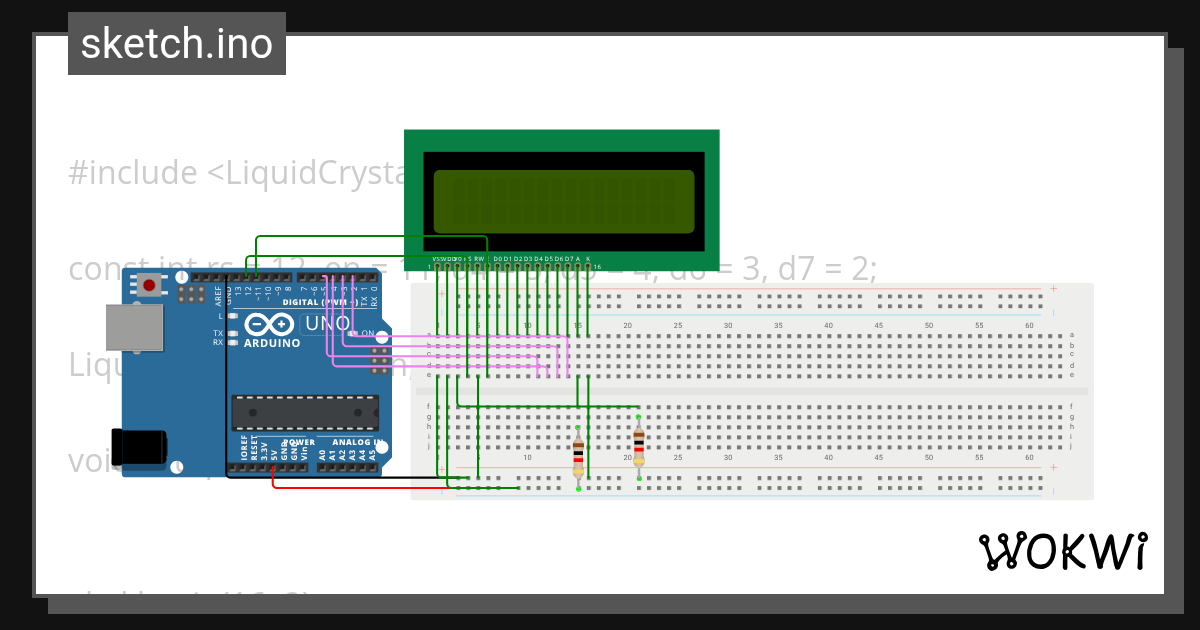 LCD Screen Copy - Wokwi ESP32, STM32, Arduino Simulator