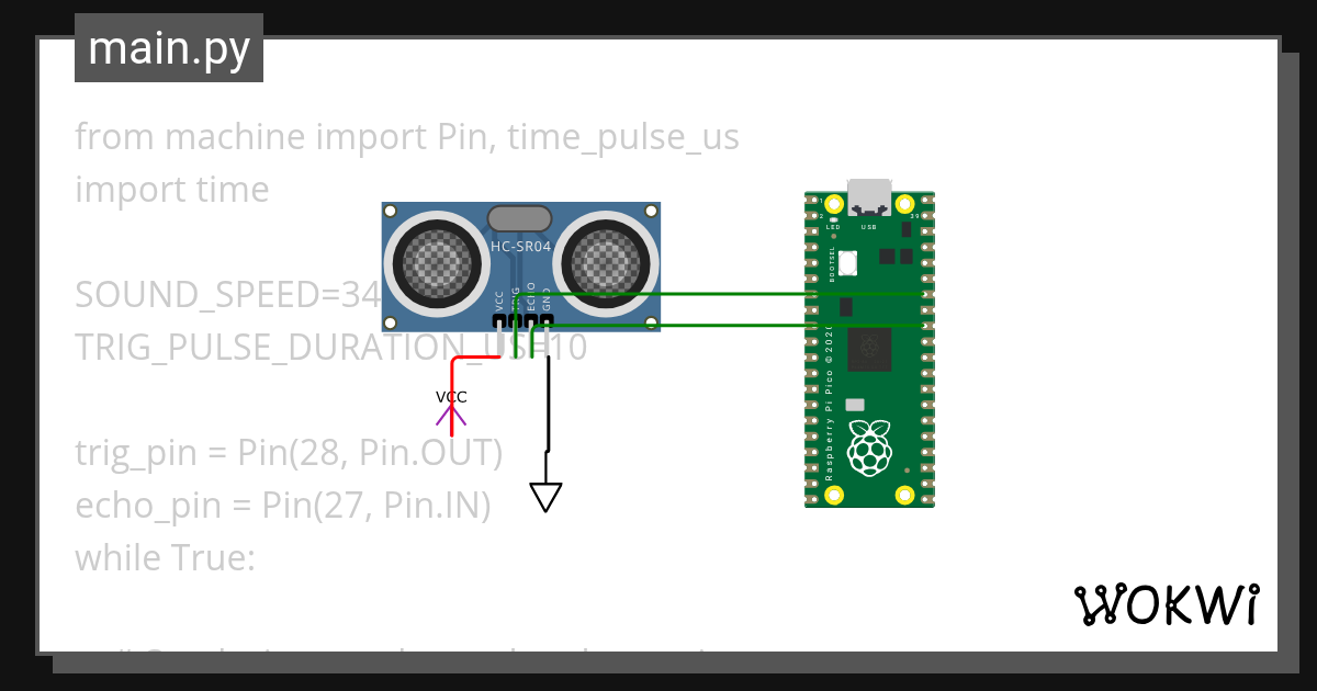 Range Sensing Wokwi Esp32 Stm32 Arduino Simulator 