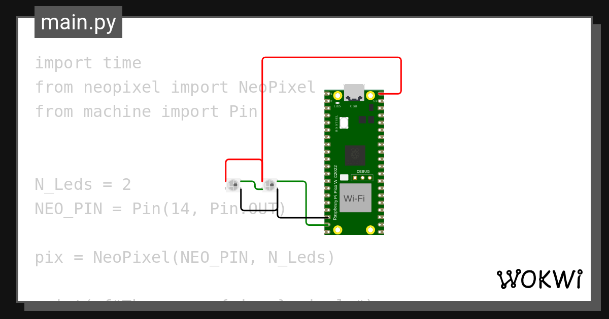 Neopixels Wokwi Esp32 Stm32 Arduino Simulator