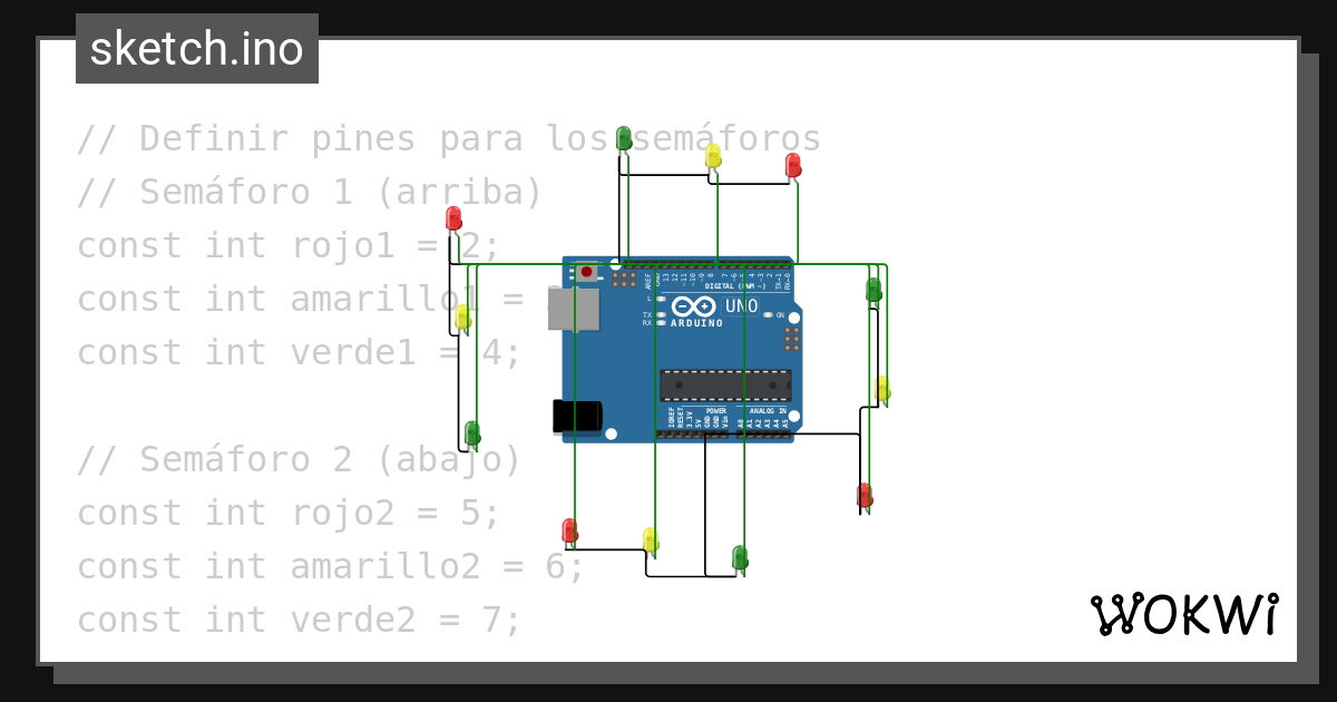 Semáforo 4 Tiempos Wokwi Esp32 Stm32 Arduino Simulator 8073