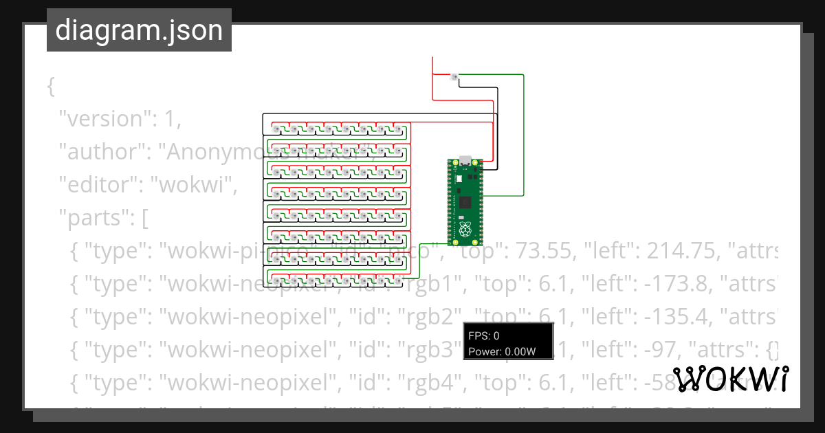 NeoPixel_8*8 - Wokwi ESP32, STM32, Arduino Simulator