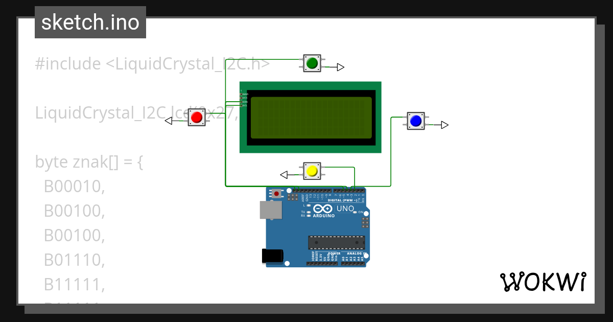 Panacik zbierajuci body - Wokwi ESP32, STM32, Arduino Simulator