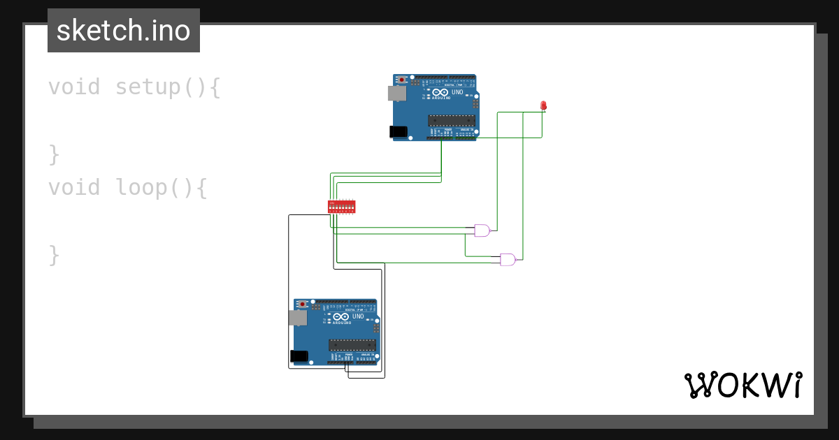 Leds Con Compuerta Wokwi Esp32 Stm32 Arduino Simulator 8050