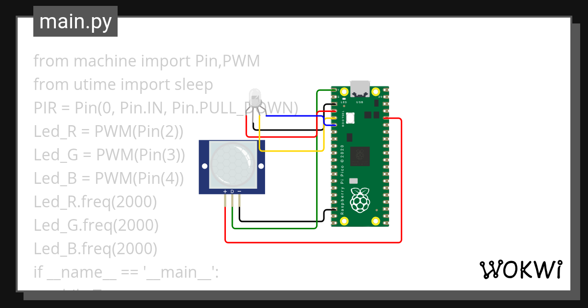 Lesson 7 Human Body Sensor Light Wokwi Esp32 Stm32 Arduino Simulator 3434
