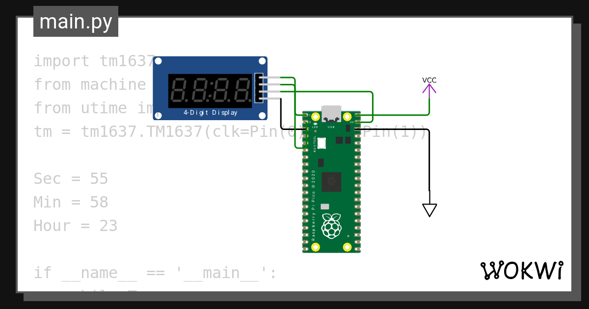 Lesson 19 Electronic Clock Wokwi Esp32 Stm32 Arduino Simulator 7206
