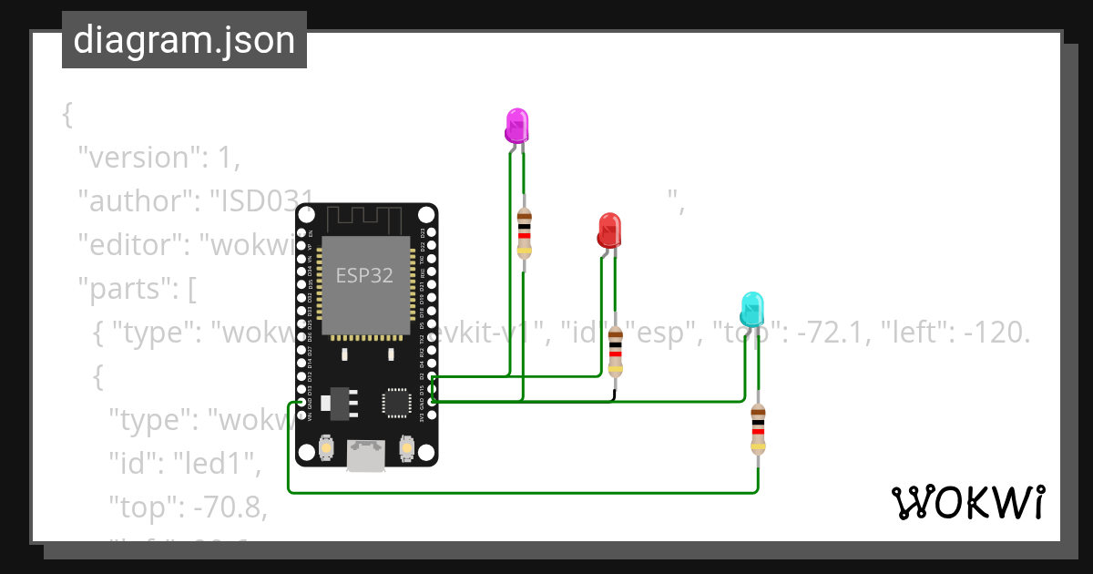 LAB4-01 คำถามท้ายบท ISD031 - Wokwi ESP32, STM32, Arduino Simulator