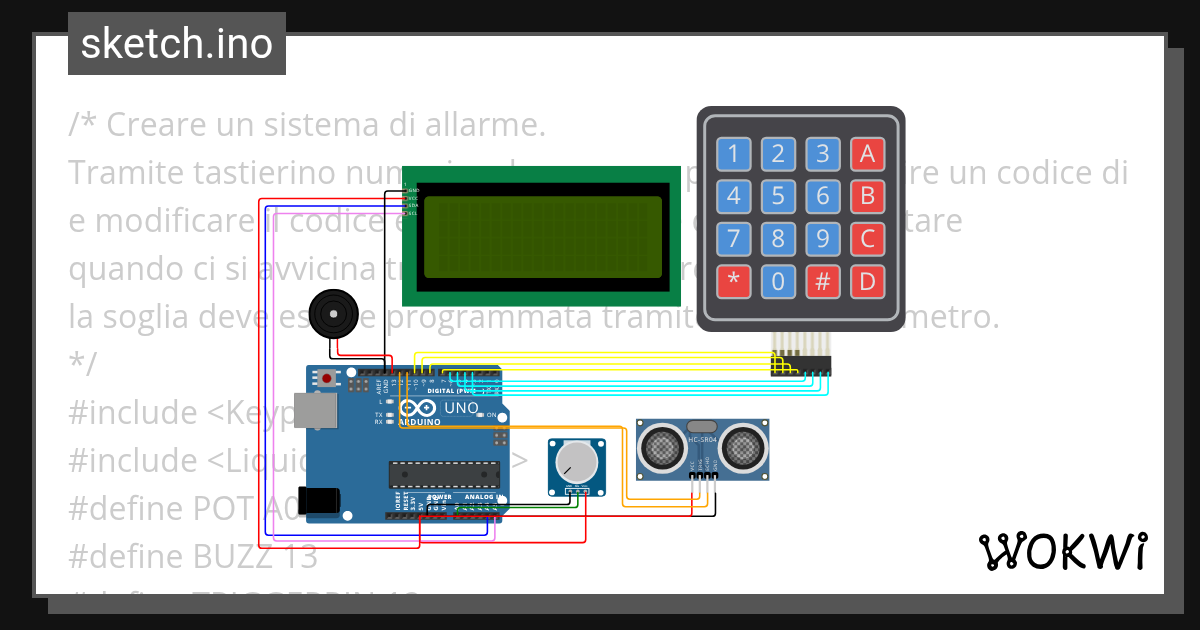 Alarm - Wokwi ESP32, STM32, Arduino Simulator