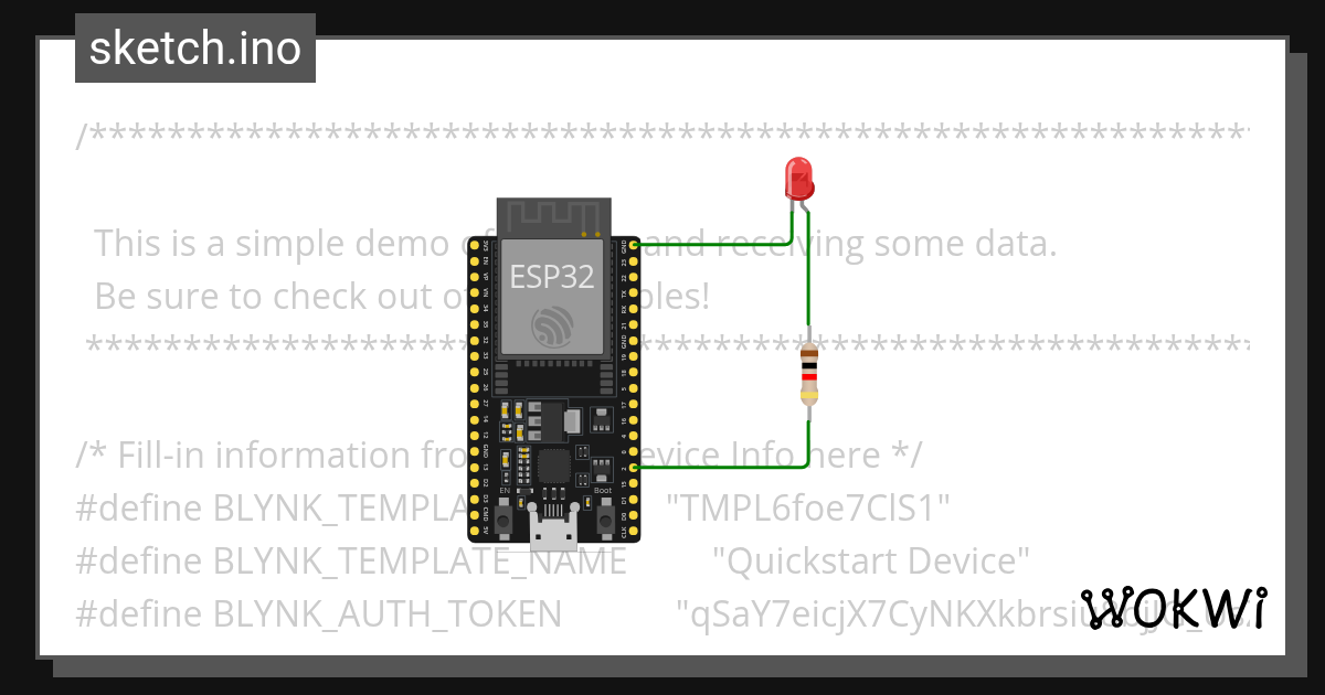 Blynk IoT - Wokwi ESP32, STM32, Arduino Simulator