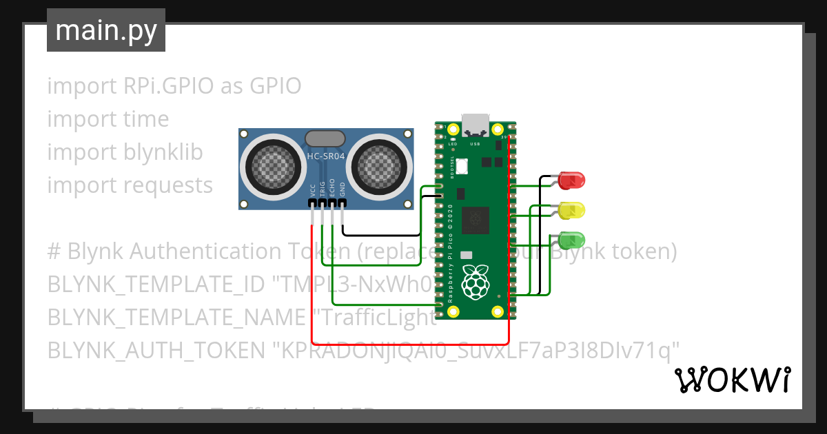 online traffic 1 - Wokwi ESP32, STM32, Arduino Simulator