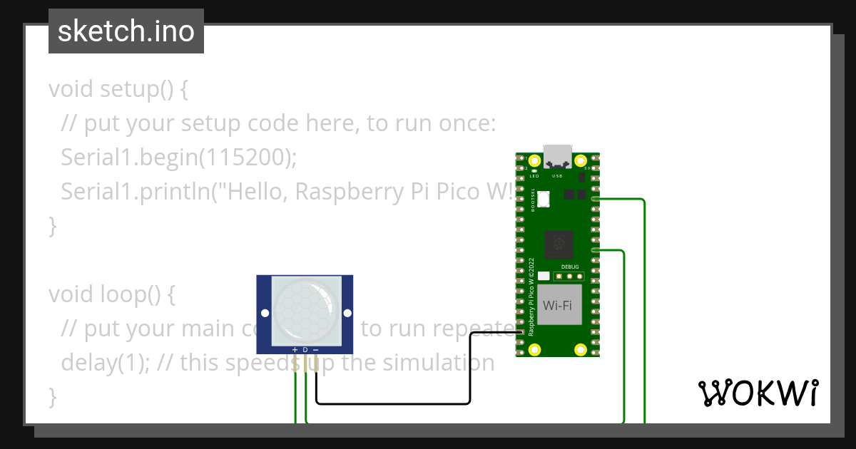Pir Sensor Wokwi Esp32 Stm32 Arduino Simulator 8566