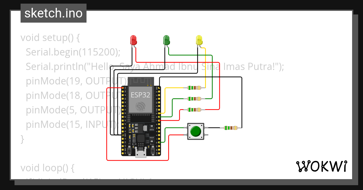 Tugas 3 Ibnu Sina - Wokwi ESP32, STM32, Arduino Simulator Tugas 3 Ibnu Sina - Wokwi ESP32, STM32, Arduino Simulator