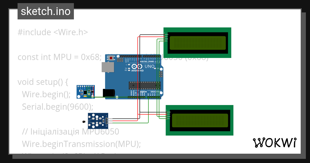 Mpu6050 Using Wire Wokwi Esp32 Stm32 Arduino Simulator 7934