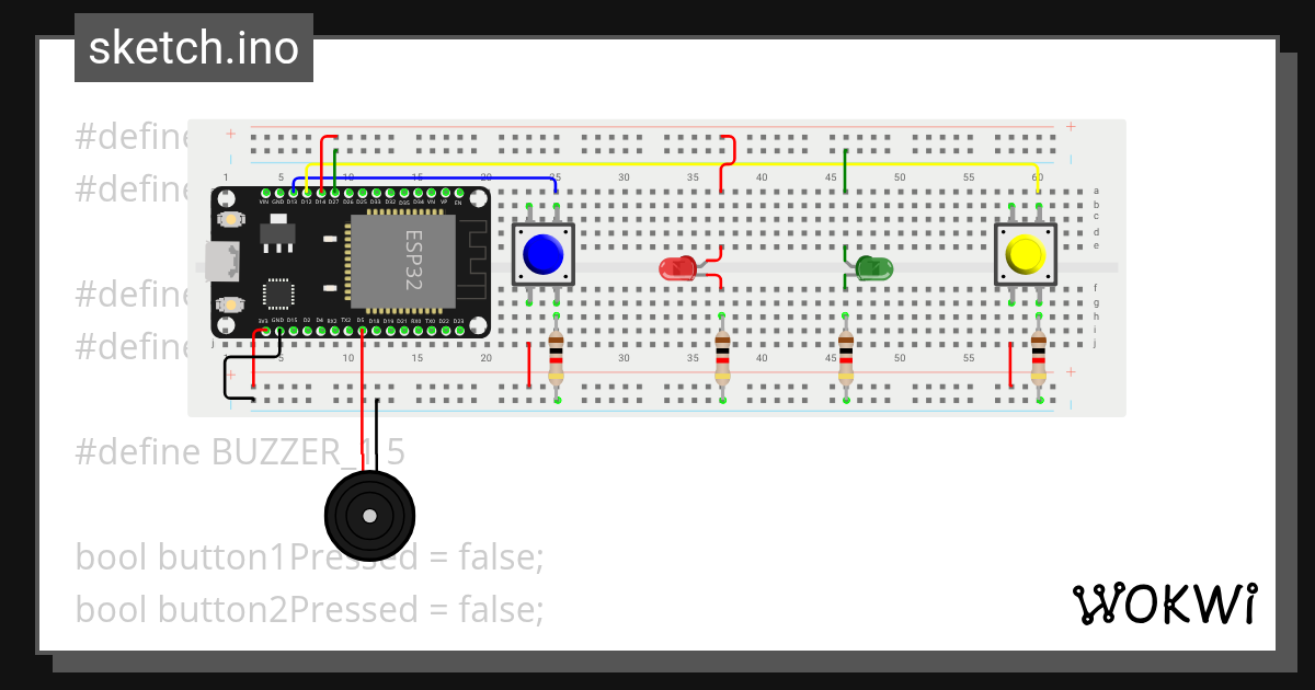 Game Buzzer V.1 - Wokwi ESP32, STM32, Arduino Simulator