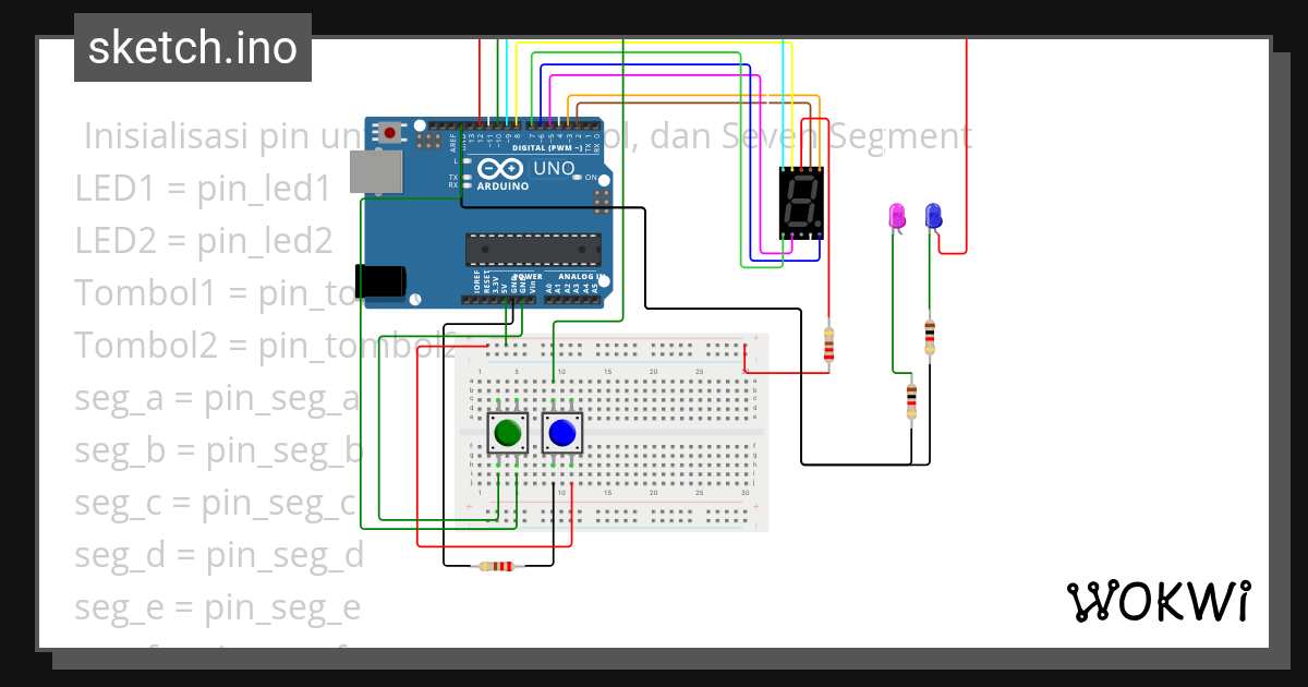 Seven Segment No 3 Wokwi Esp32 Stm32 Arduino Simulator 1051