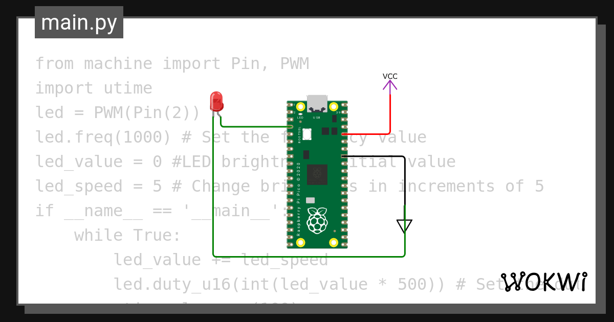 Act 1 Breathing Light Wokwi Esp32 Stm32 Arduino Simulator 3563