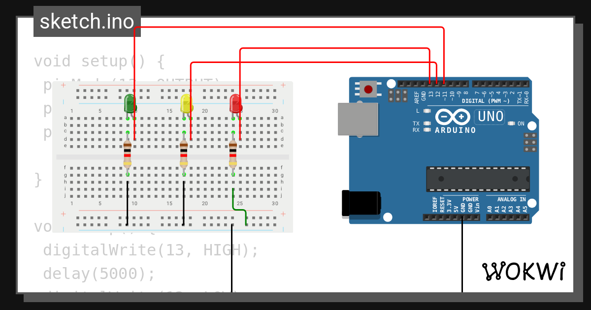 Semáforo Wokwi Esp32 Stm32 Arduino Simulator 9964