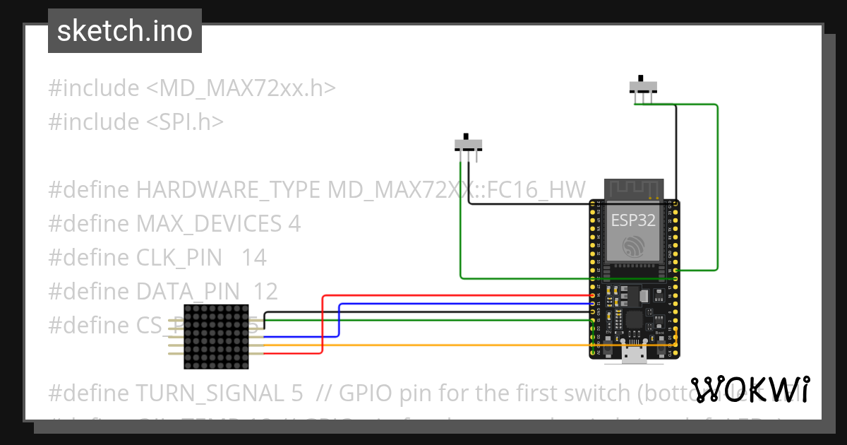 esp32 MD_MAX72XX basic ok Copy - Wokwi ESP32, STM32, Arduino Simulator