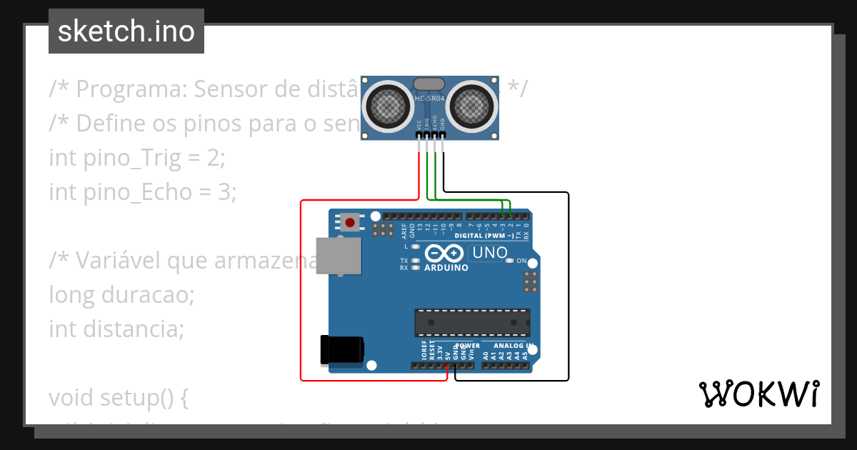 Ultrassonico Wokwi Esp32 Stm32 Arduino Simulator
