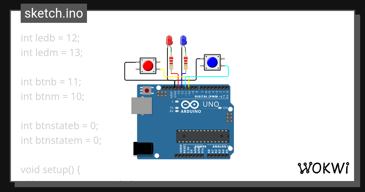 membuat project lampu ti - Wokwi ESP32, STM32, Arduino Simulator