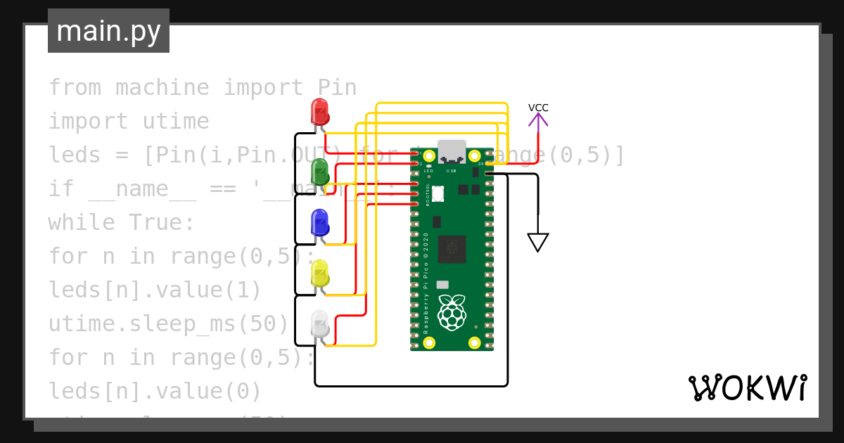 Lesson 3 Colorful Flowing Light Wokwi Esp32 Stm32 Arduino Simulator 9720