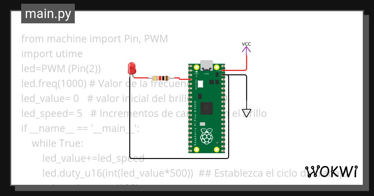 Lesson 2: Breathing Light - Wokwi ESP32, STM32, Arduino Simulator