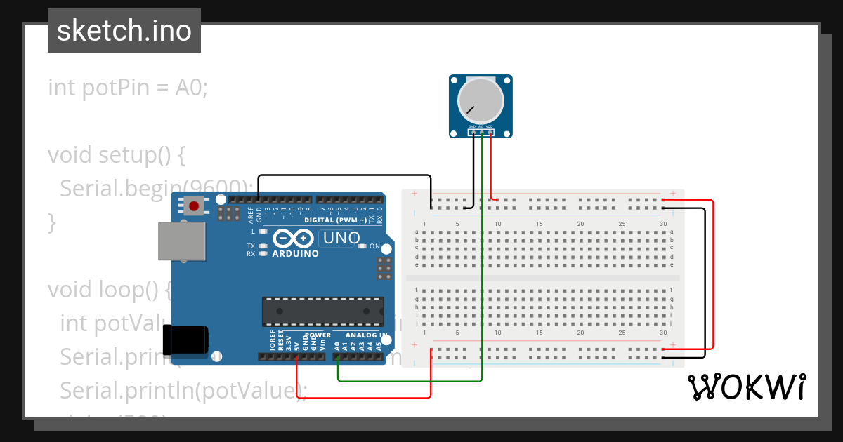 potenciometro - Wokwi ESP32, STM32, Arduino Simulator