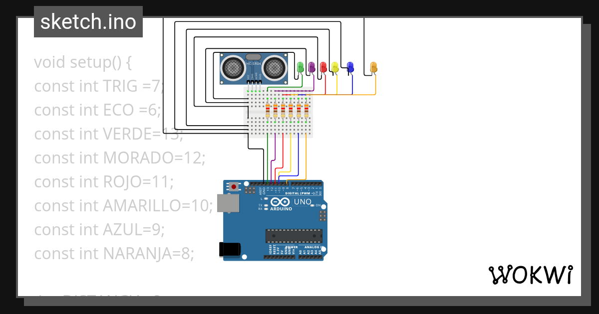 ULTRASONIC LED - Wokwi ESP32, STM32, Arduino Simulator ULTRASONIC LED - Wokwi ESP32, STM32, Arduino Simulator