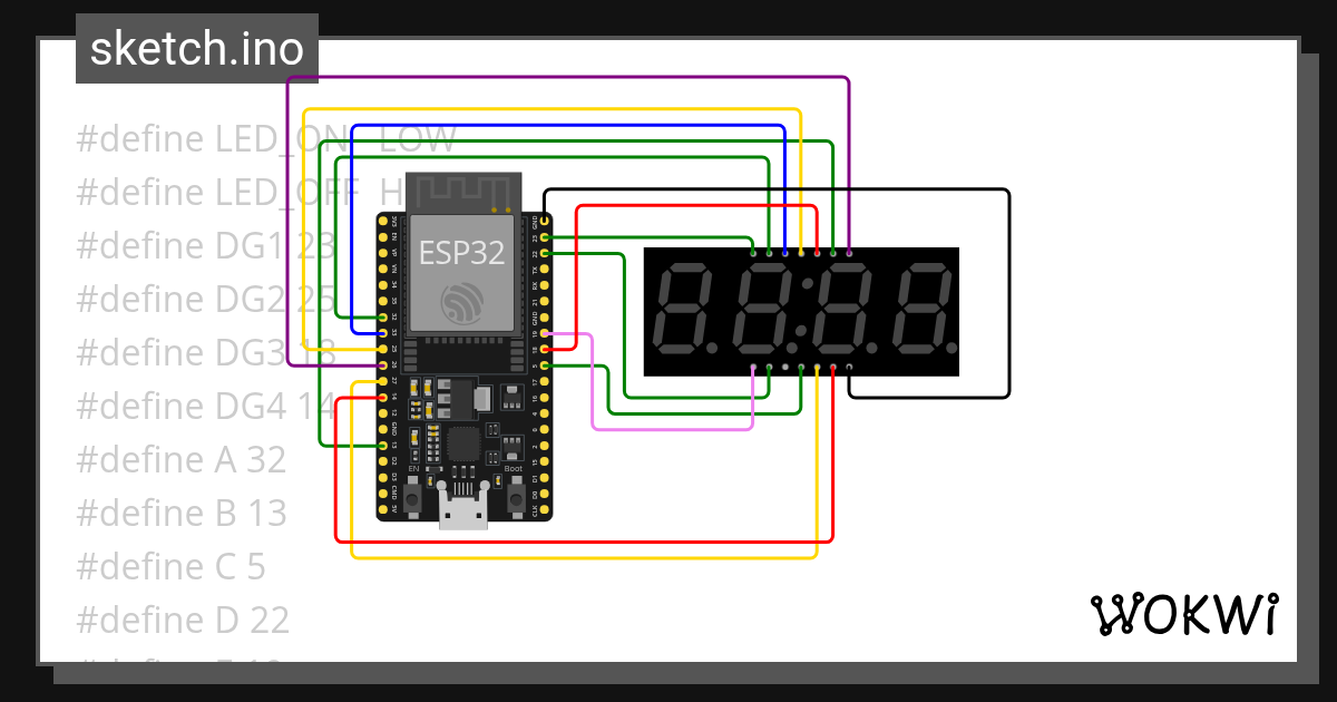 Lab4.3 Serial Clock with UART Copy - Wokwi ESP32, STM32, Arduino Simulator