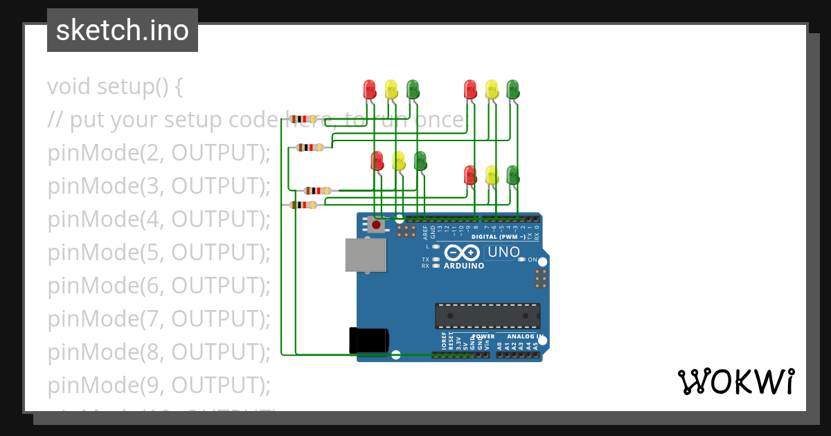Coding Lampu Merah Wokwi Esp32 Stm32 Arduino Simulator 