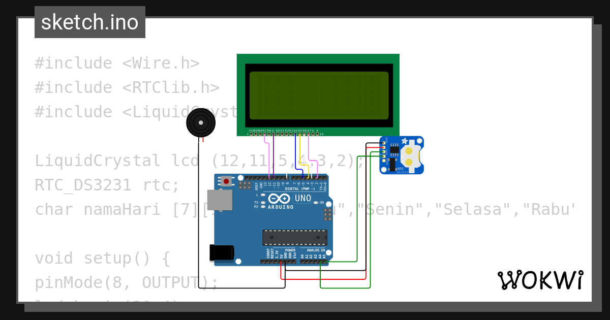 Jam Digital Wokwi Esp32 Stm32 Arduino Simulator 3214