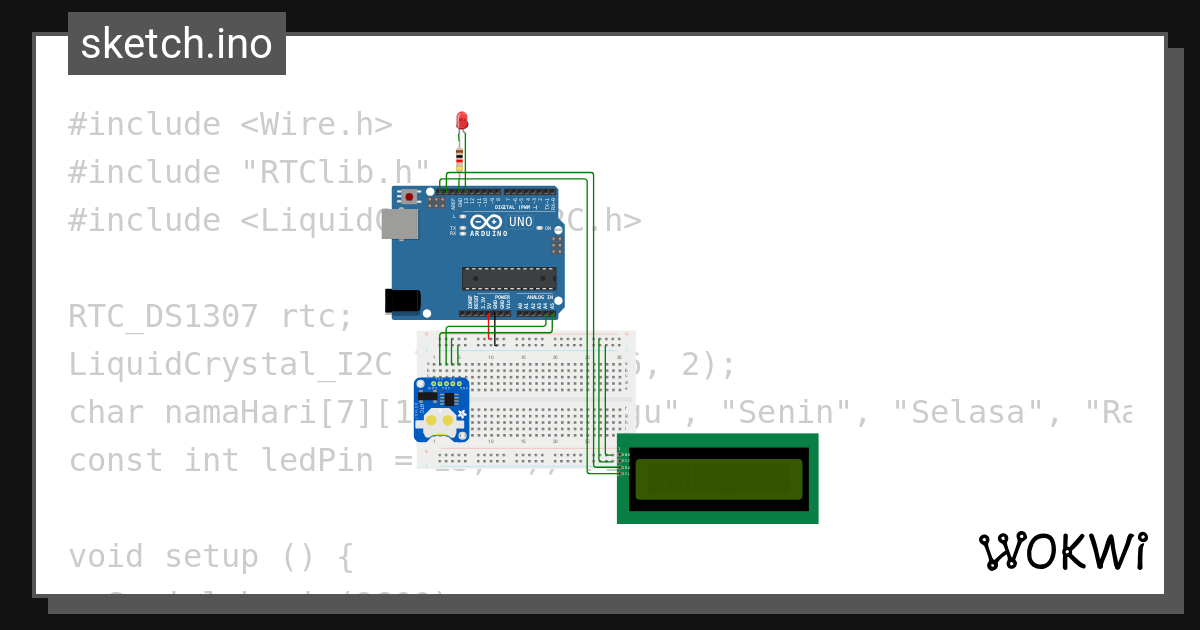 Latihan Lampu Dan Rtc Wokwi Esp32 Stm32 Arduino Simulator 9940