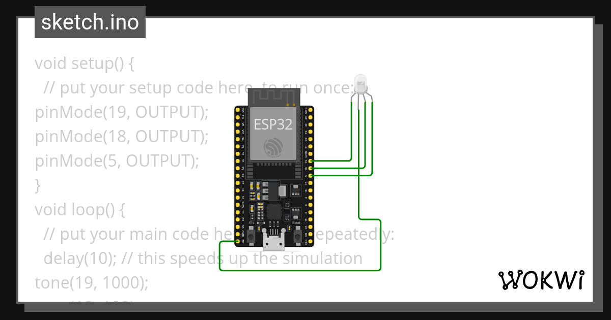 rgb light with esp32 - Wokwi ESP32, STM32, Arduino Simulator