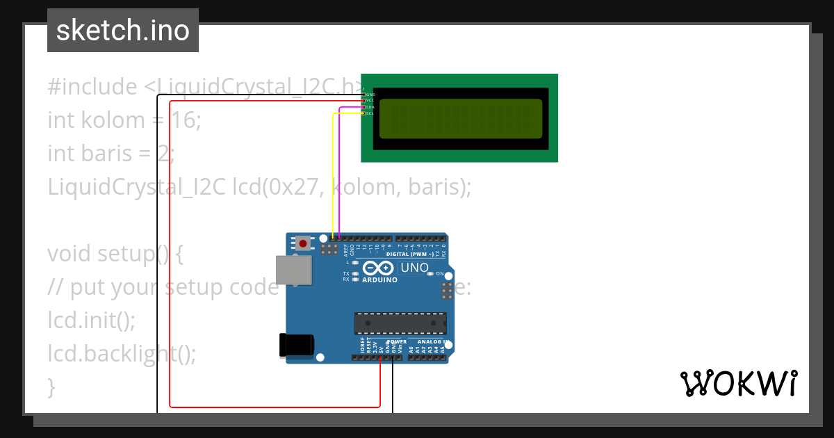 I2c Ulfa Azizah - Wokwi ESP32, STM32, Arduino Simulator I2c Ulfa Azizah - Wokwi ESP32, STM32, Arduino Simulator
