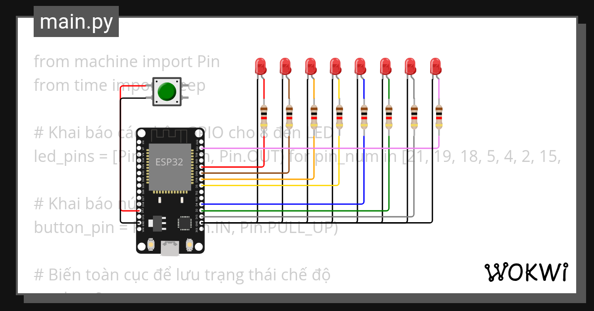 Câu 2 - Wokwi ESP32, STM32, Arduino Simulator