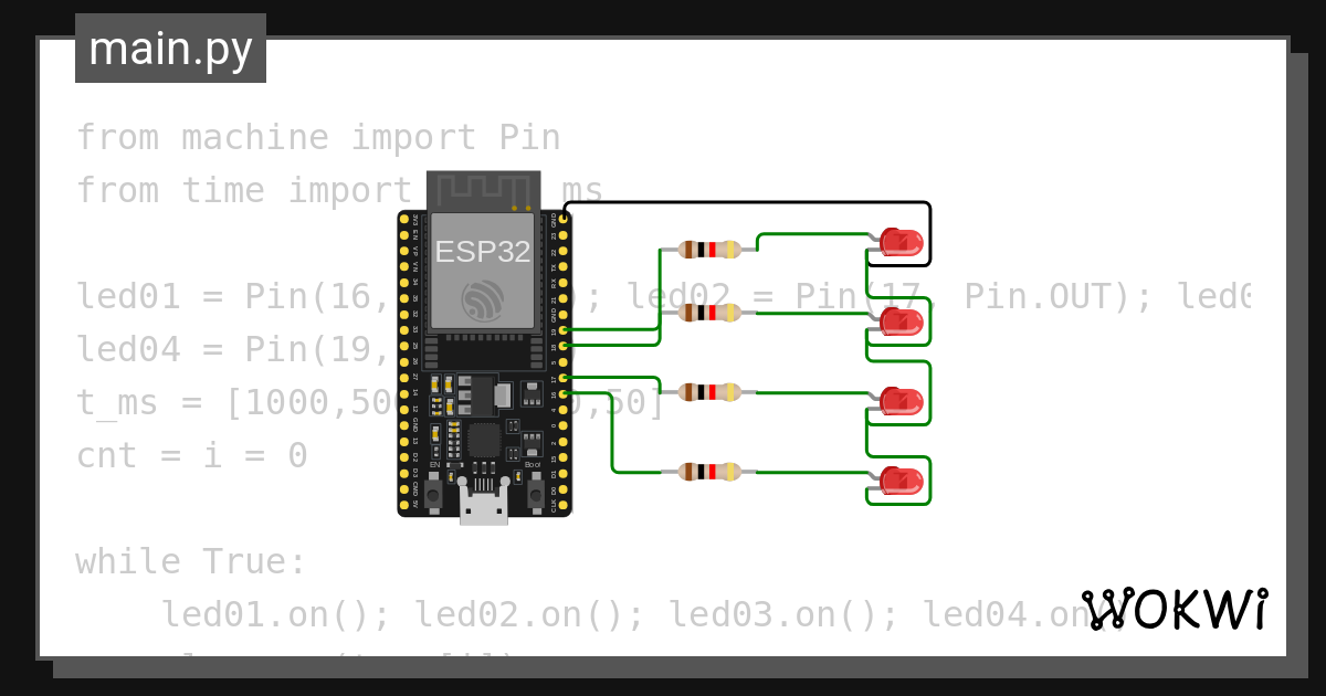 ใบงานที่ 1 การทดลอง 8 Wokwi Esp32 Stm32 Arduino Simulator 