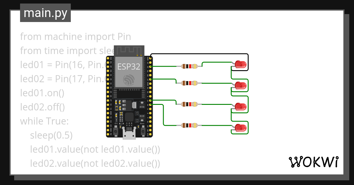 ใบงานที่ 1 การทดลอง 7 Wokwi Esp32 Stm32 Arduino Simulator 6244