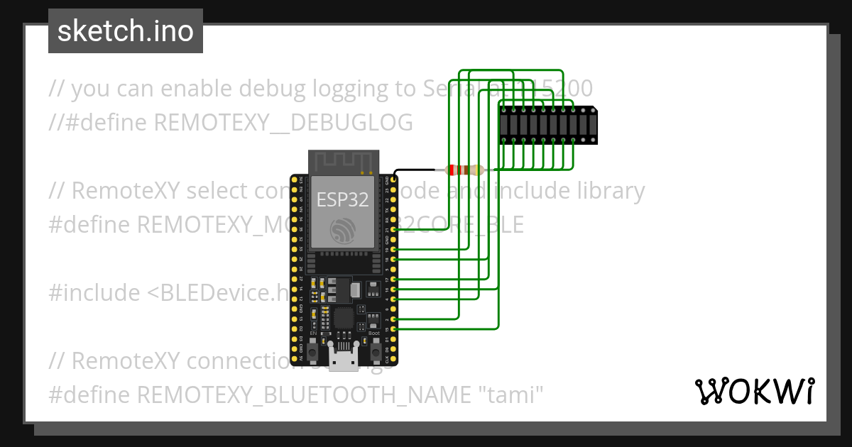 remote tami - Wokwi ESP32, STM32, Arduino Simulator