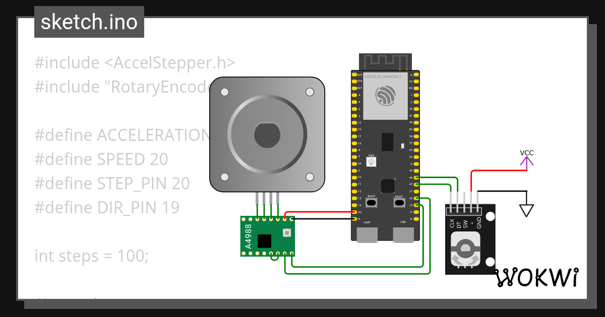 stepper_encoder - Wokwi ESP32, STM32, Arduino Simulator