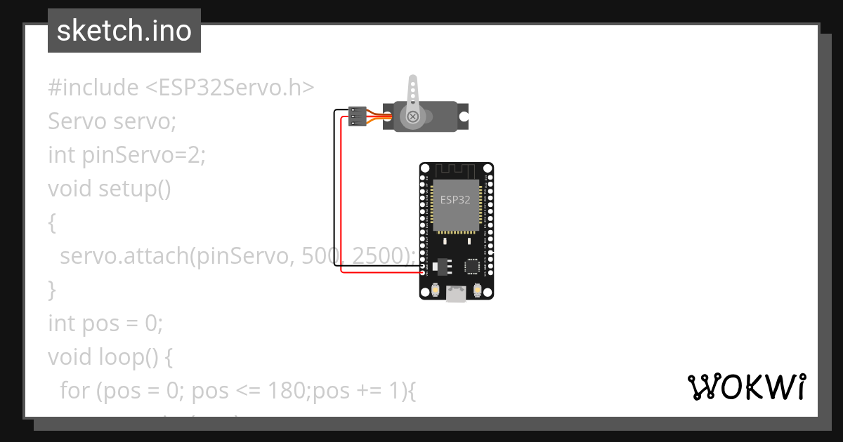 servo 5 - Wokwi ESP32, STM32, Arduino Simulator