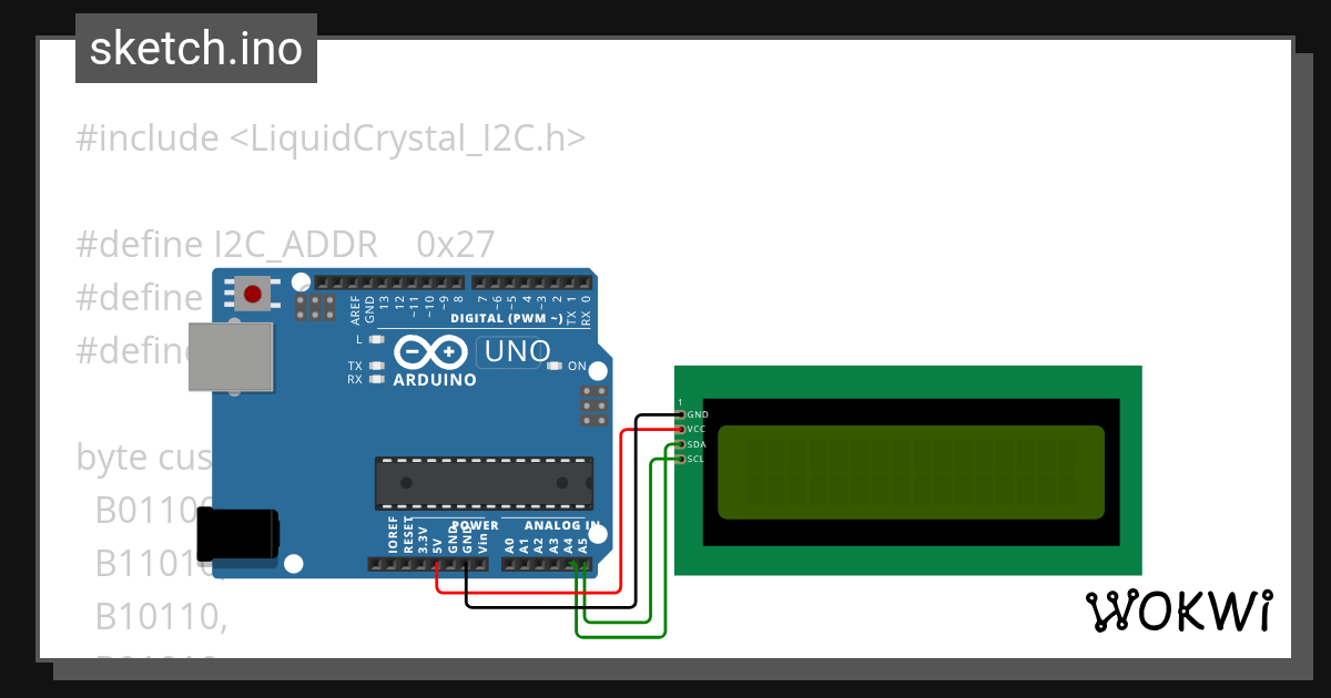 test_lcd1602 ภาษาไทย - Wokwi ESP32, STM32, Arduino Simulator