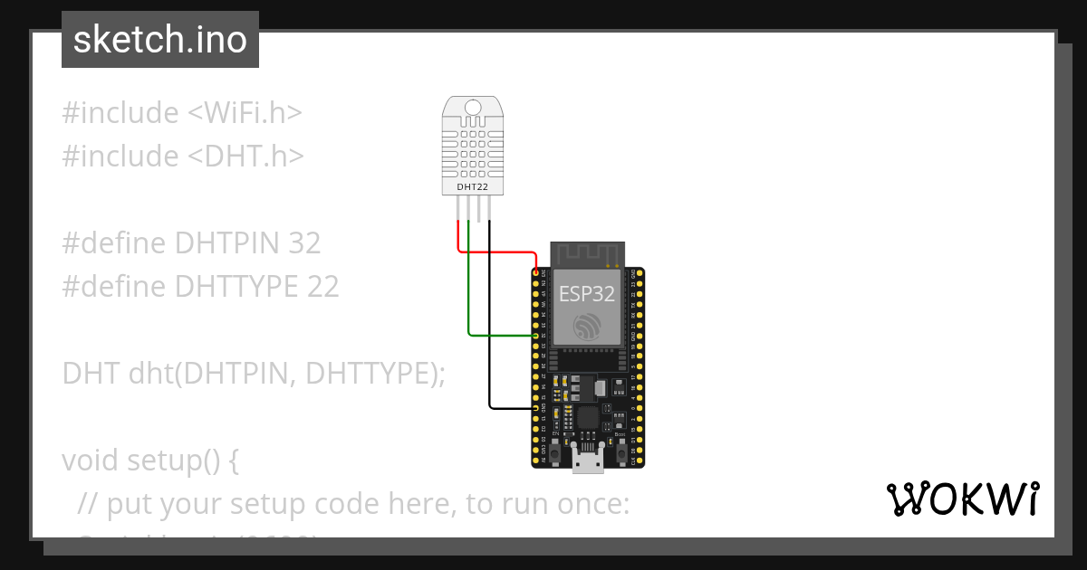 DHT - Wokwi ESP32, STM32, Arduino Simulator