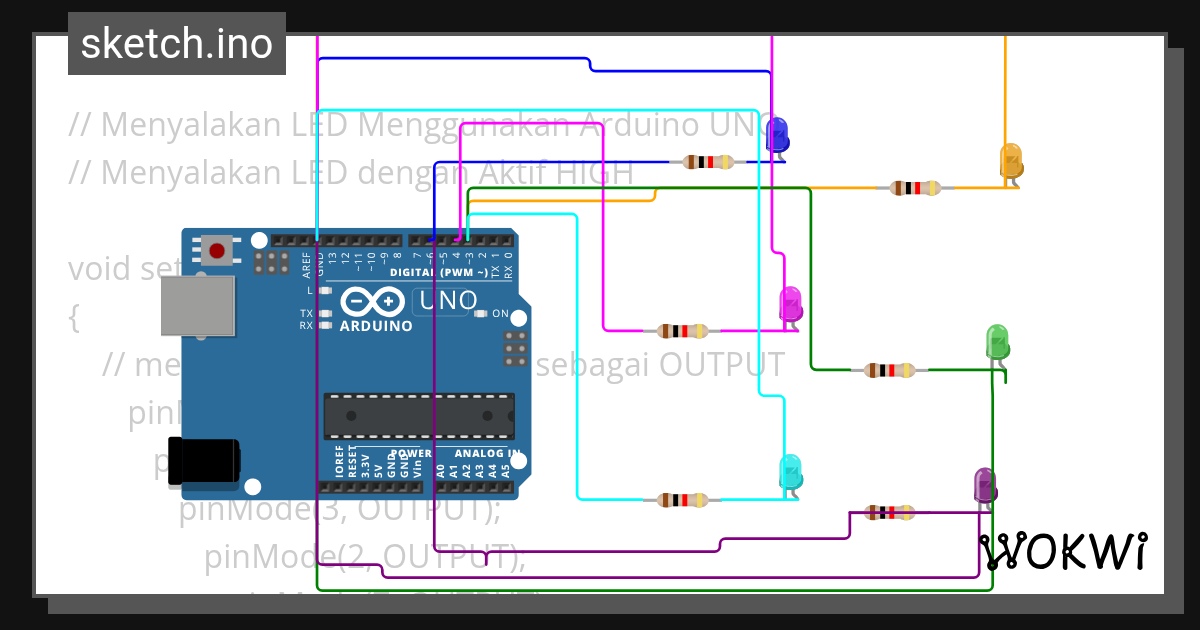 Lalu lintas ke 2 - Wokwi ESP32, STM32, Arduino Simulator
