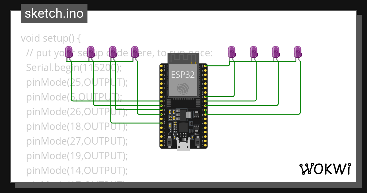 expt 1 - Wokwi ESP32, STM32, Arduino Simulator