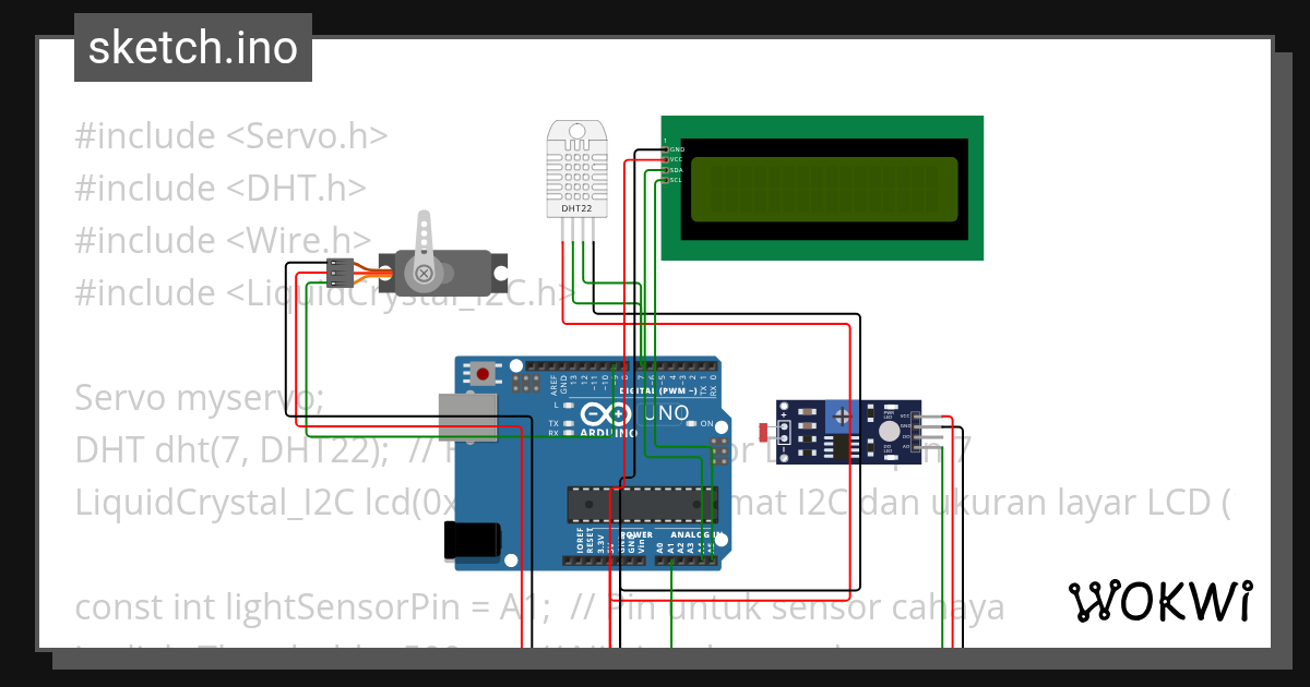 penyiraman tanaman otomatis dengan sensor kelembaban tanah dan sensor cahaya Copy - Wokwi ESP32 ...