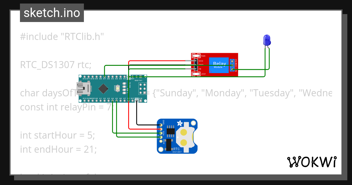 Auto Toggle Light Wokwi Esp32 Stm32 Arduino Simulator 