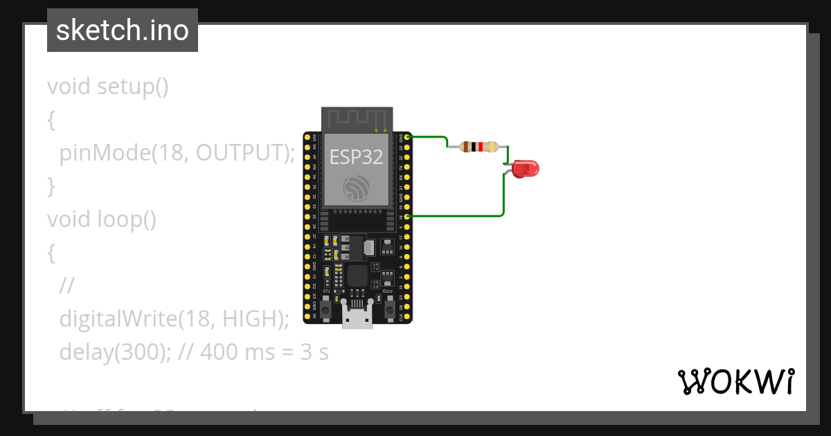 ESP32_Blink LED - Wokwi ESP32, STM32, Arduino Simulator ESP32_Blink LED - Wokwi ESP32, STM32, Arduino Simulator