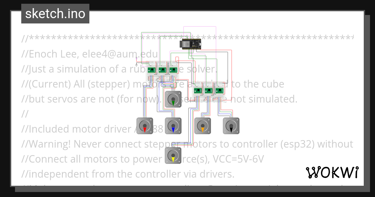 Rubik_esp32_V2 - Wokwi ESP32, STM32, Arduino Simulator